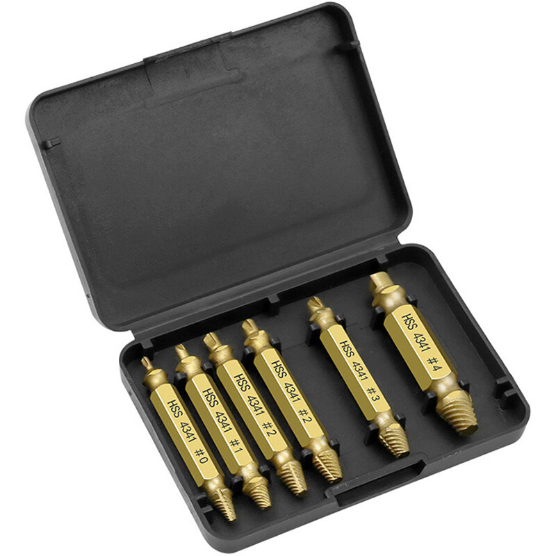 12PC Damaged Screw Extractor Set Easy Out Broken Drill Bit Remover Kit ...