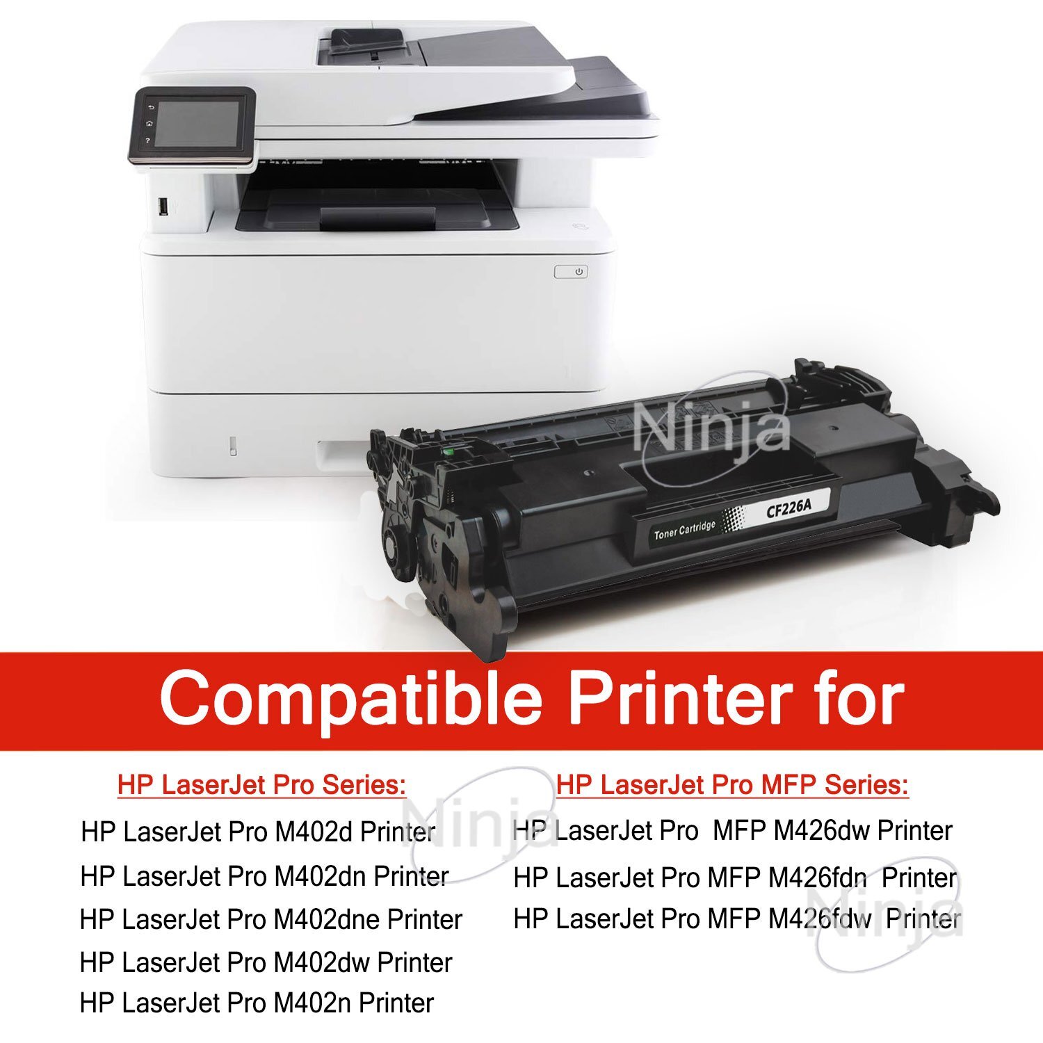 4PK Compatible CF226A 26A Toner For HP LaserJet Pro M402dn M402n ...
