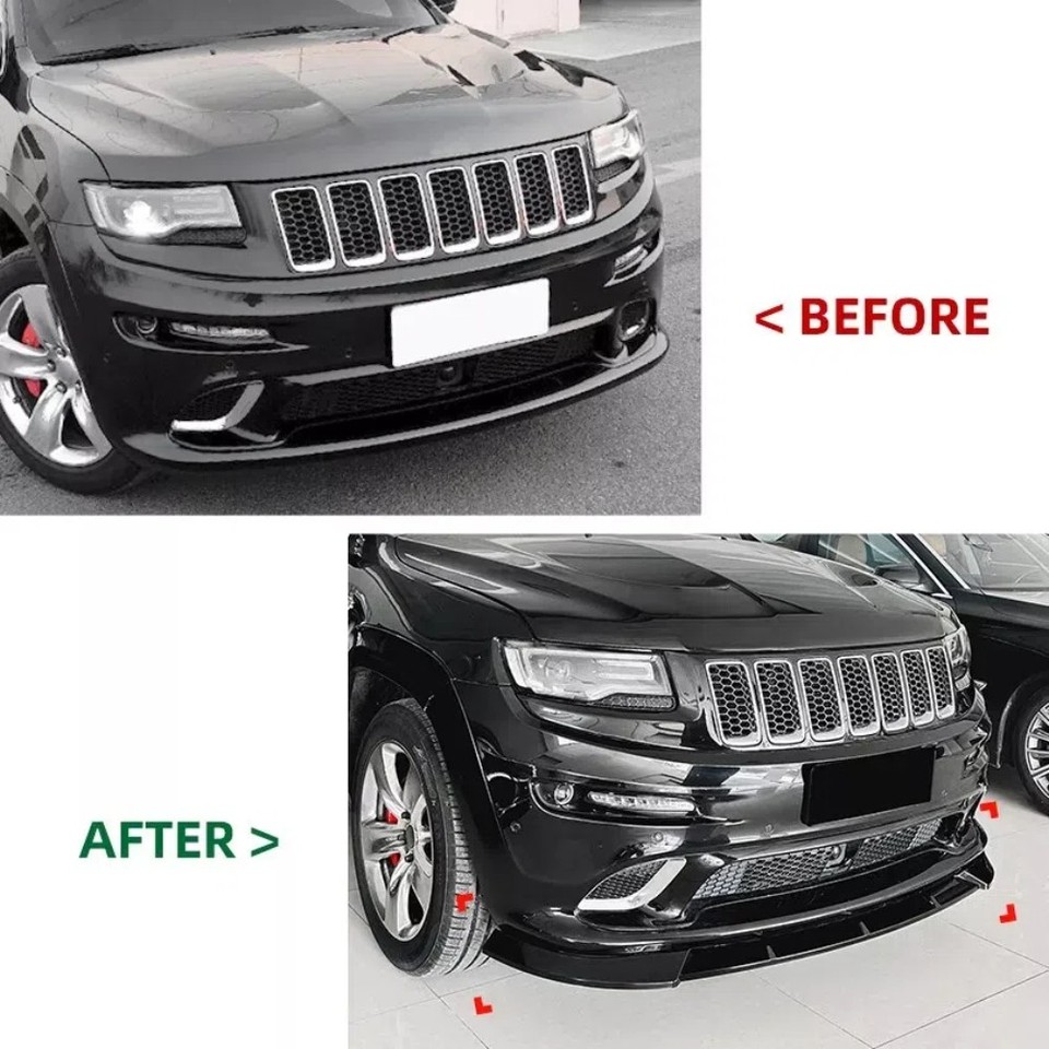 For Jeep Grand Cherokee SRT Trackhawk 2014-2021 Glossy Black Front ...
