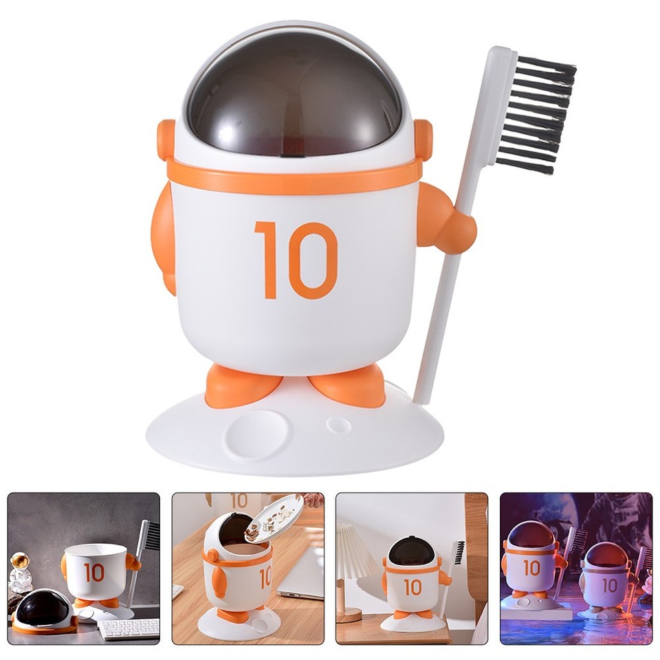 Practical Desktop Trash Can Cartoon Garbage Bin Astronaut Desktop Trash ...