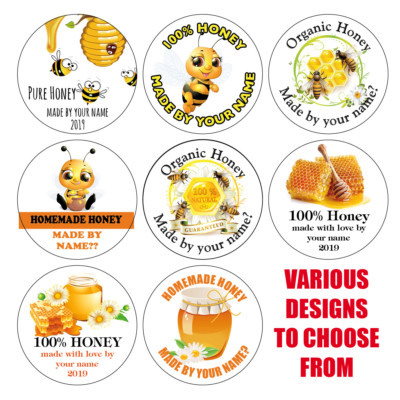 Personalised HONEY BEE Pot Jar Labels Stickers Homemade Preserves ...