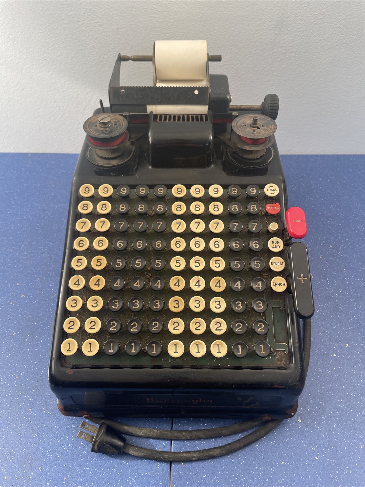 Burroughs Electric Portable Adding Machine 9-1509225 | UNTESTED | eBay