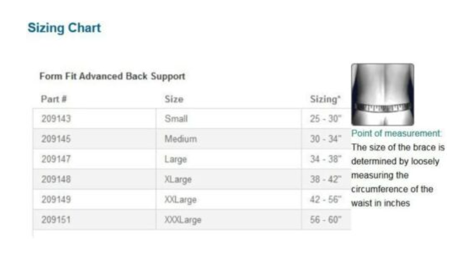BRAND NEW Ossur Form Fit Advanced Back Brace (XL- With Hot/Cold Gel Pad ...