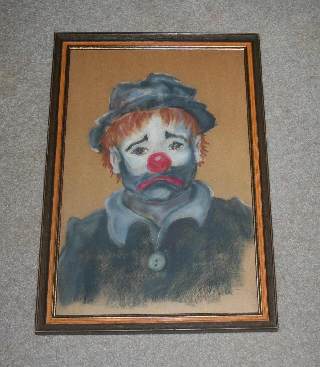 Sad Hobo Clown Painting