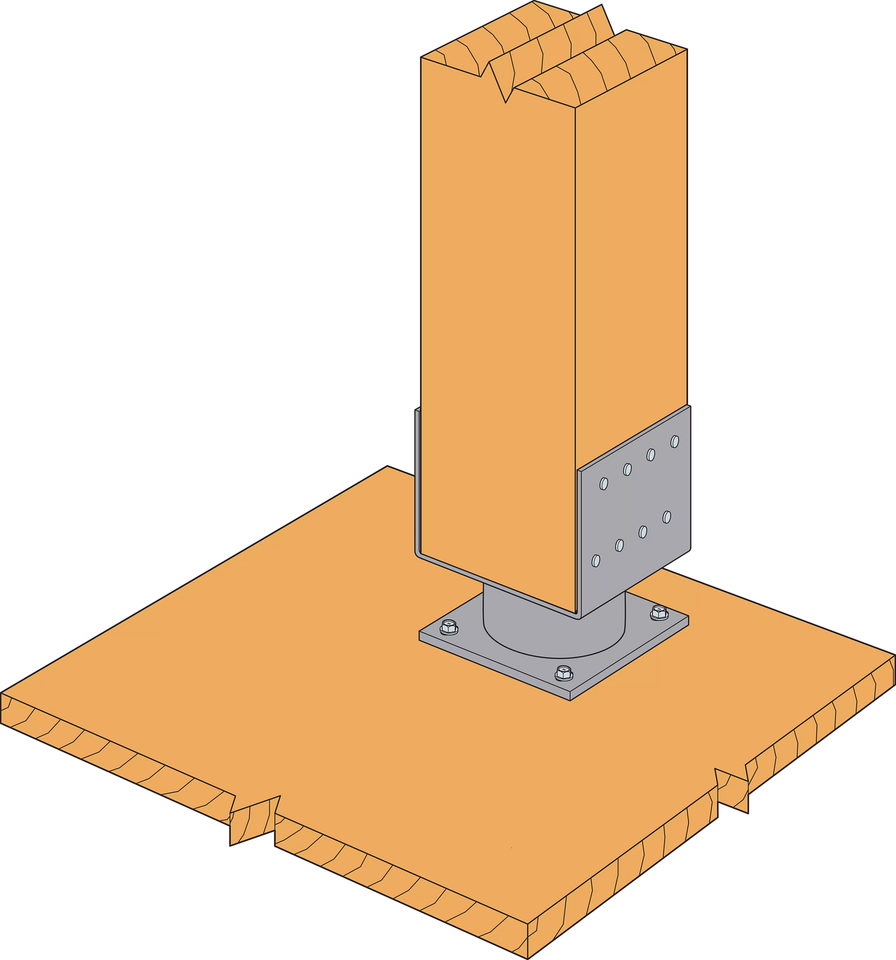 Simpson ECB66 ECB 2-in. Standoff Elevated Column Base for 6x6 | eBay