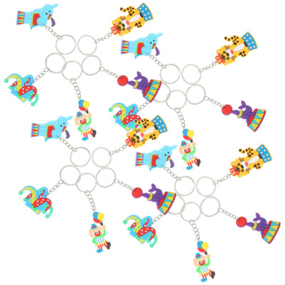 20pcs Key Chains Small Keyrings Carnival Circus Theme Key Chain Purse ...