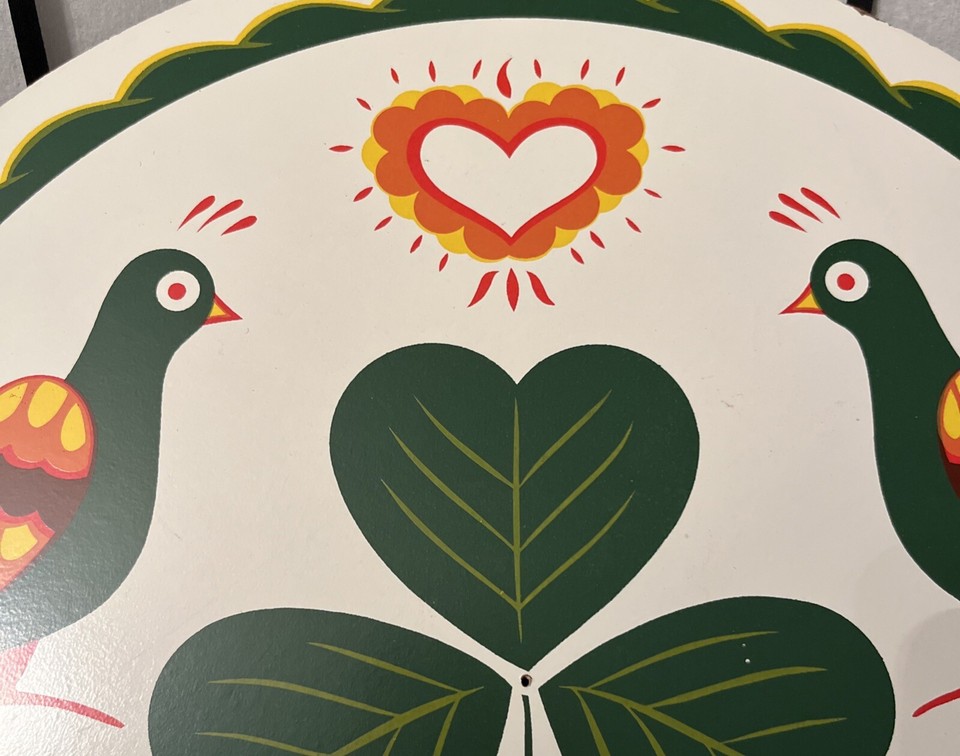 Folk art sign birds protection , wall decor hex gift Pennsylvania Dutch ...