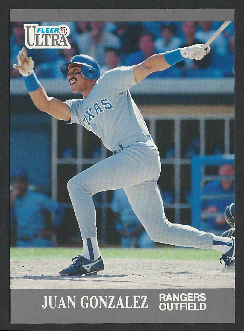 1991 Fleer Ultra Update #55 JUAN GONZALES Texas Rangers ROOKIE CARD | eBay