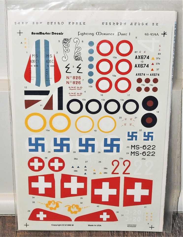 1/48 AeroMaster Decals #48-454 M.S.406 'Fighting Moranes Part 1' | eBay