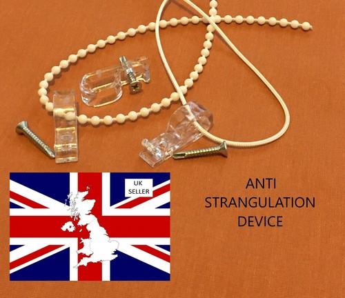 20 x Clear Child Safety "P"Clip/Cleat for Roller,Vertical,Roman Blind ...