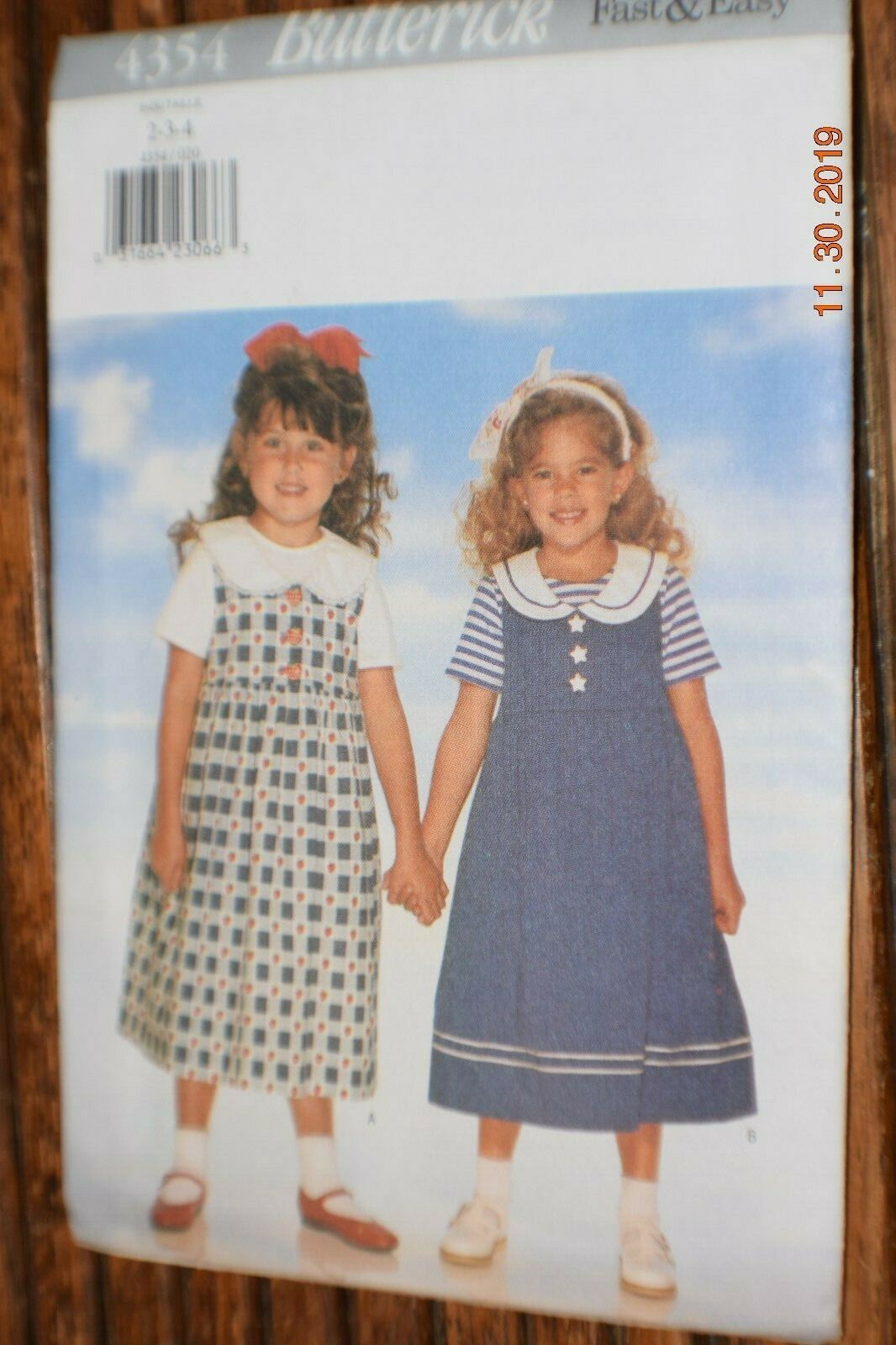 Butterick Pattern 4354 Toddler Dress Top Sz 2 3 4 Uncut | eBay