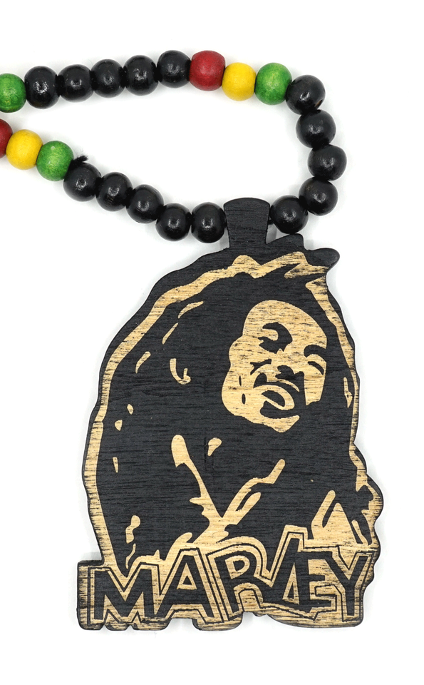 TB Wolrd Famous Reggae Singer Marley Portrait Wood Charm Rasta Fashion ...