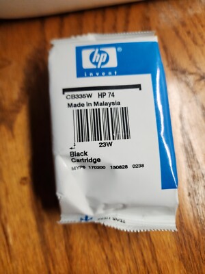 HP 74 Original (CB335WN) Black Noir Ink Cartridge No Box | eBay