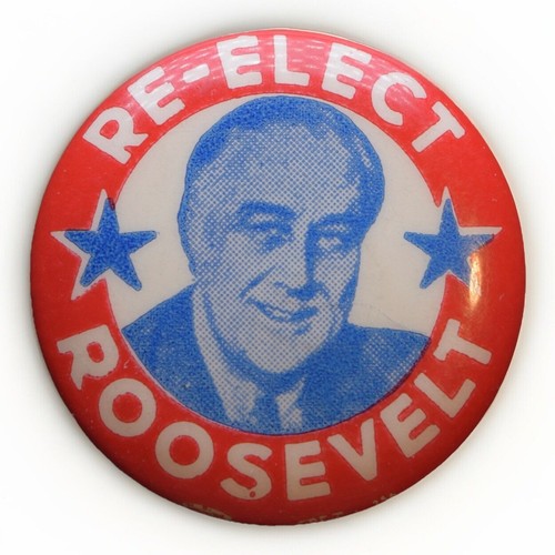 Franklin Roosevelt FDR 1940 campaign pin button political | eBay