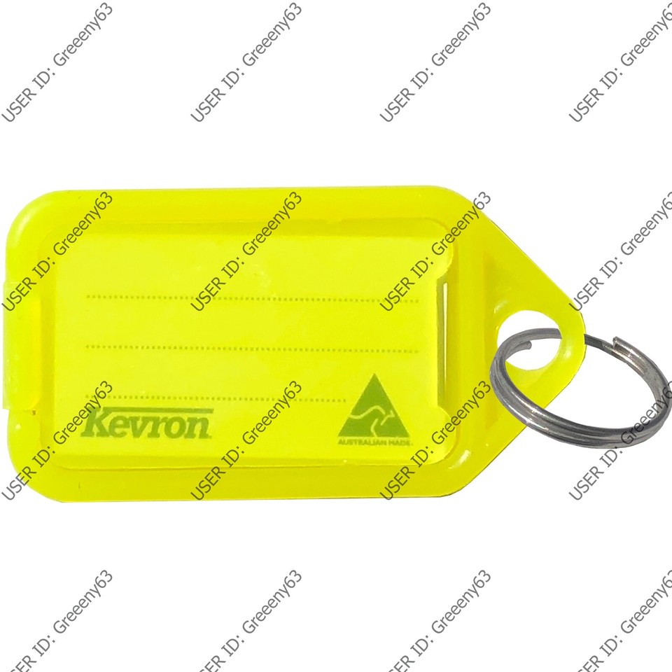 KEVRON Plastic Key Click Tags Labels Assorted Colours Fobs Card ID ...
