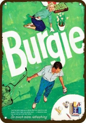 1960 BURGIE BEER / BURGERMEISTER BEER Vintage-Look DECORATIVE REPLICA ...