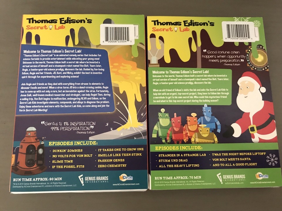 2 Pcs Thomas Edisons Secret Lab DVD 843501006382| eBay