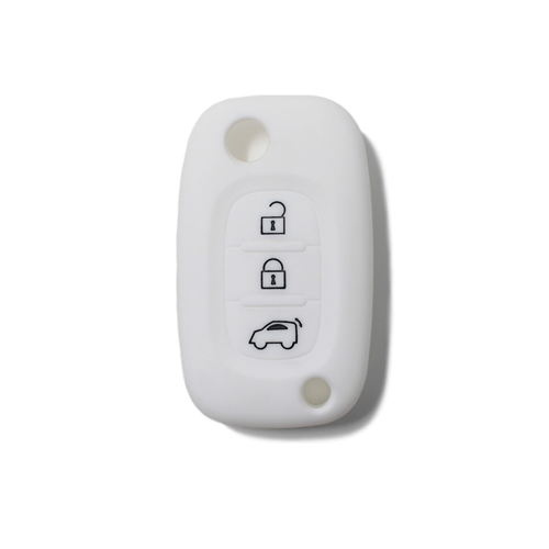 Case Key for Smart 453 Silicone Fortwo Forfour Cover White 3 Buttons | eBay