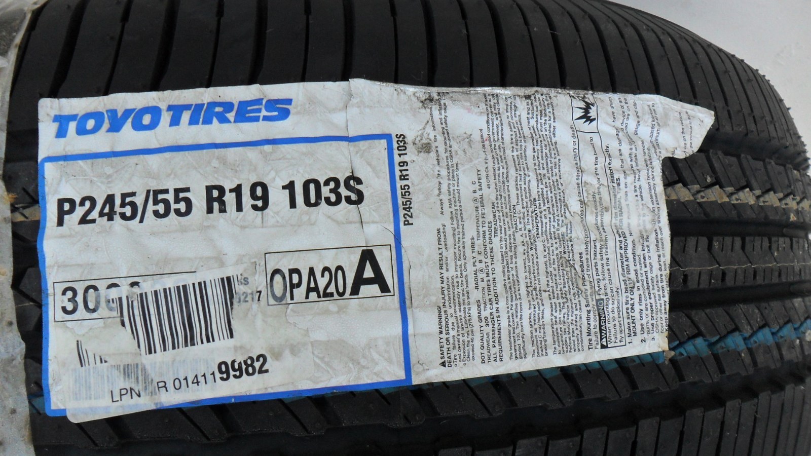 Toyo A20 Open Country P245/55R19 103S Tire ( Only 1) | eBay