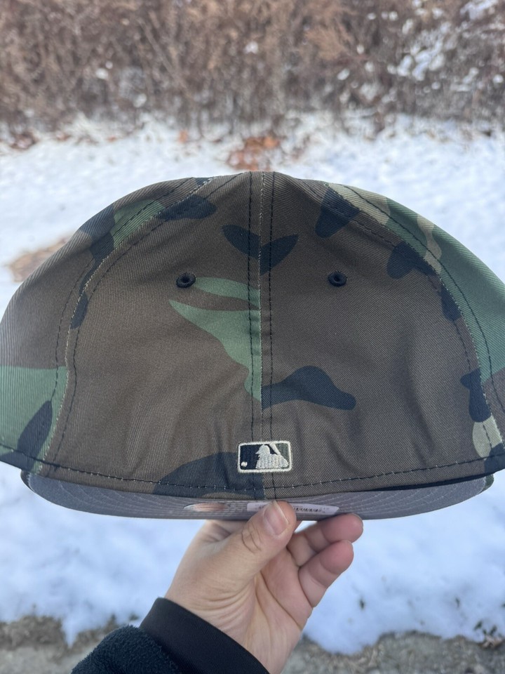 New York Yankees New Era 59FIFTY Fitted Cap HAT 5950 CAMOFLAUGE ARMY ...