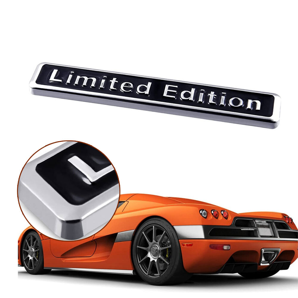 3D Plating Metal LIMITED EDITION Logo Car Rear Fender Trunk Black ...