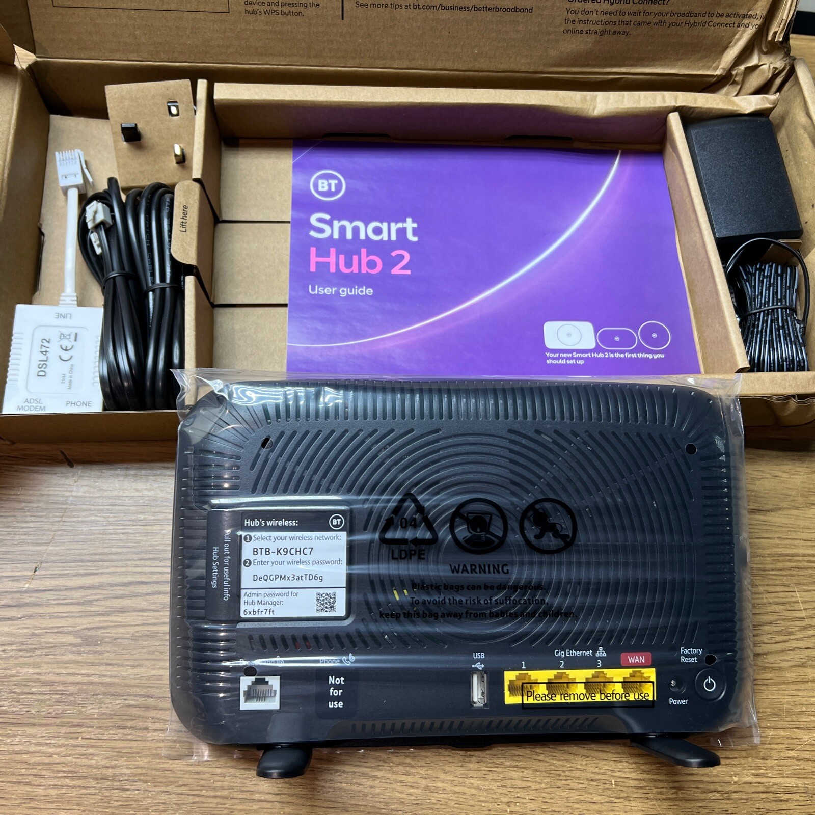 BT Smart Hub 2 091300 7 Port Wireless Router 5016351619780 | eBay UK