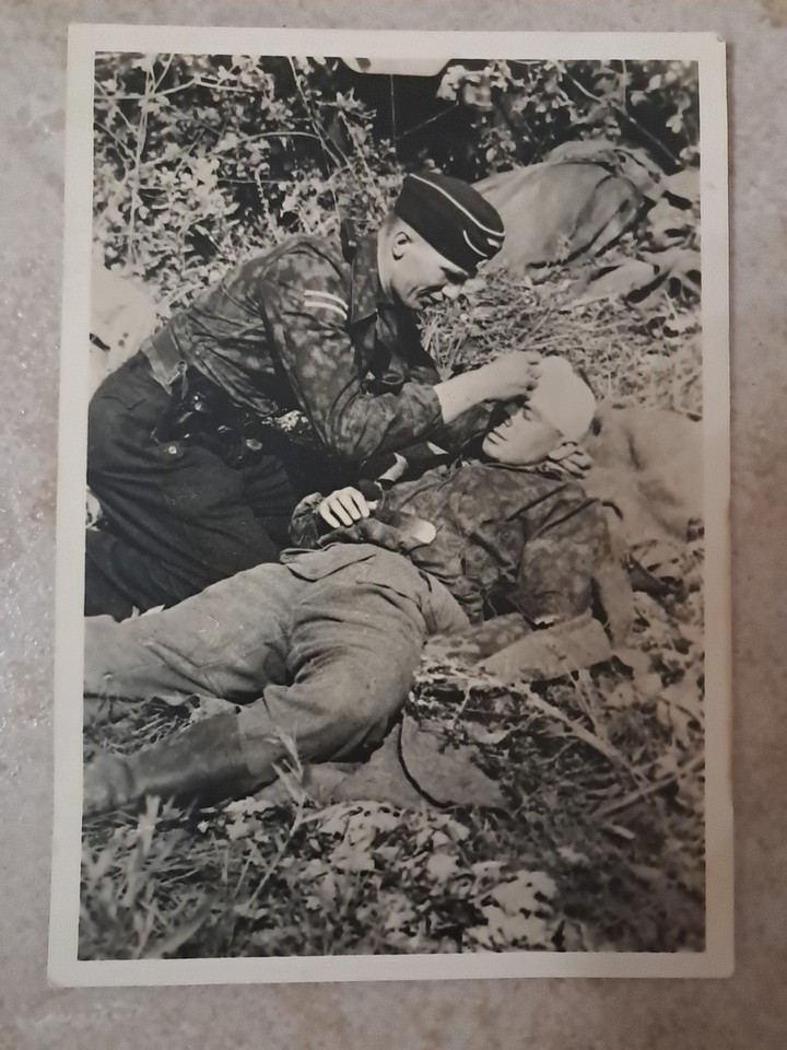 Waffen XX Postcard Camo Panzer - No Helmet - Foto Photo Ww2 GERMAN ...