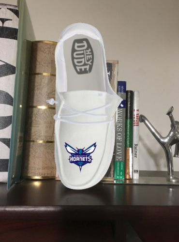 Charlotte Hornets Loafer Women's 9 White Hey Dude Wally Sport Mesh ...