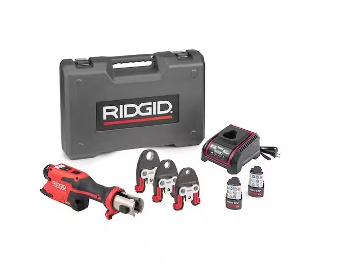 Ridgid RP 251 Stainless Steel Press Tool Kit Includes 3-PureFlow Jaws ...