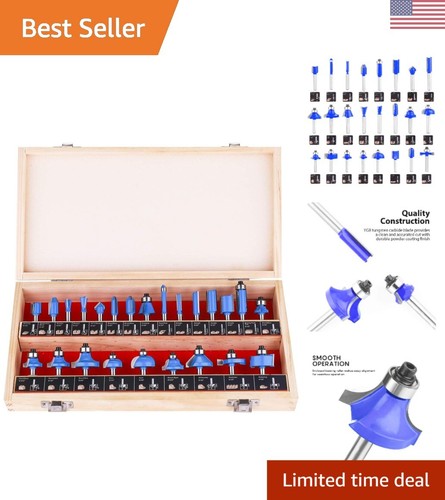 Router Bits Sets of 24A Pieces 1/4 Inch Shank Router Bit Set T Shape ...