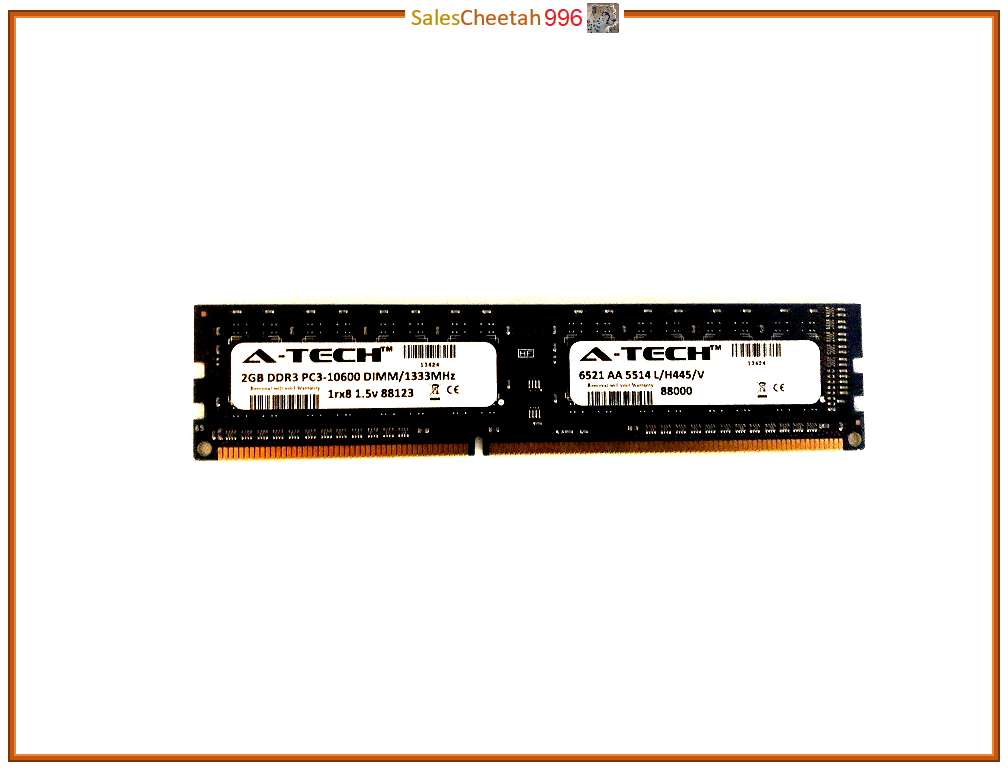 A-Tech 2GB DDR3 PC3-10600 1333MHz DIMM RAM MODULE STICK Excellent ...