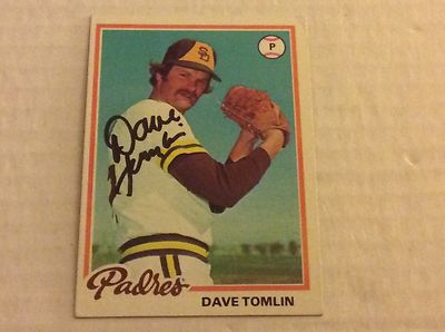 1978 Topps 86 Dave Tomlin Padres Autographed Auto Signed Card | eBay