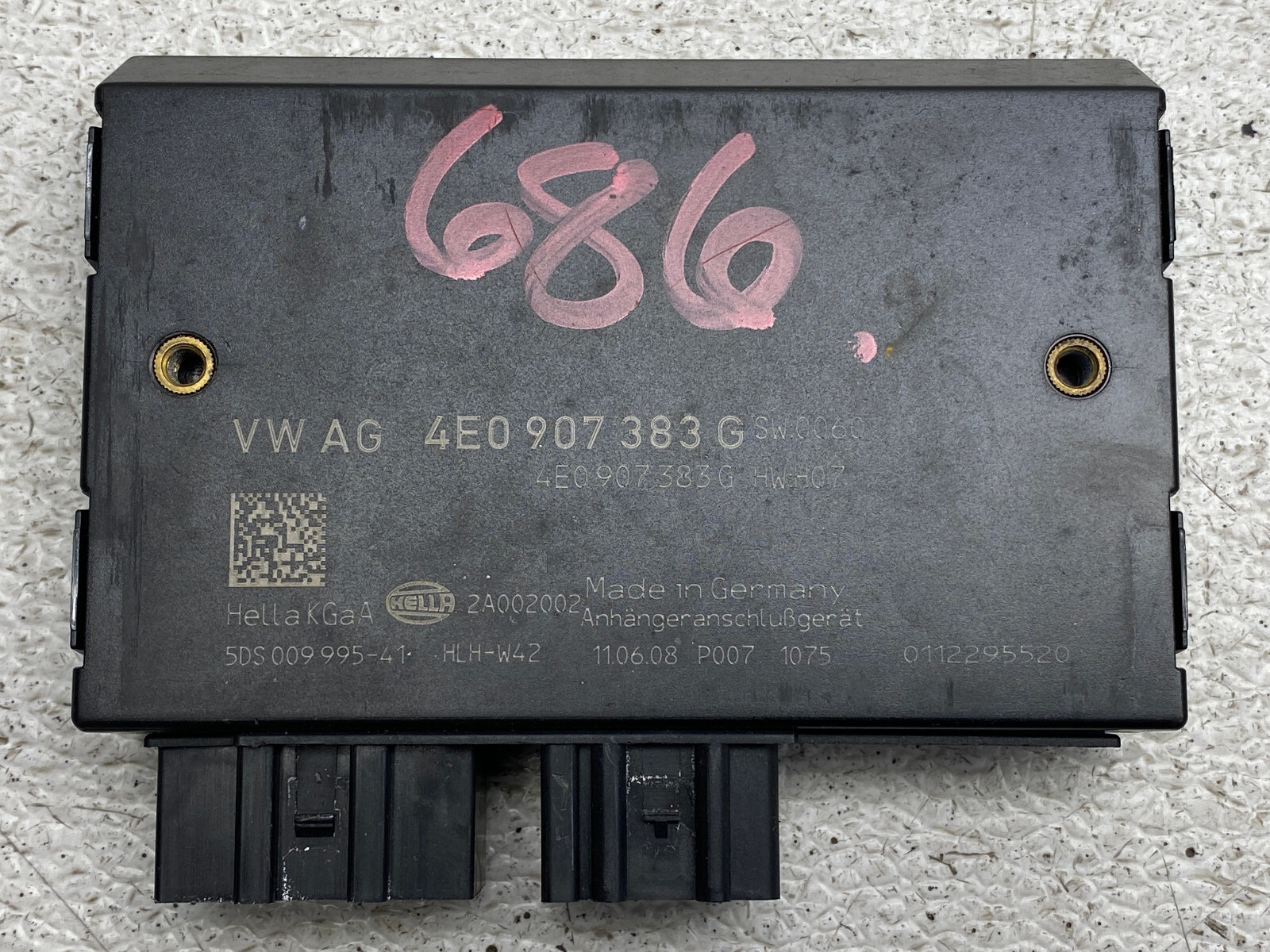 2007-2009 AUDI Q7 TRAILER TOWING HITCH COMPUTER CONTROL MODULE OEM ...