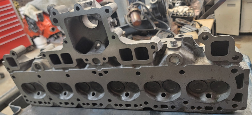 GM Chevy Chevrolet 250 1bl Integral Cylinder, Head Cast# 377133, 1973 ...