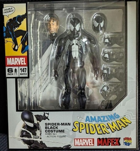 MAFEX No.147 SPIDER-MAN BLACK COSTUME COMIC Ver. ACTION FIGURE | eBay