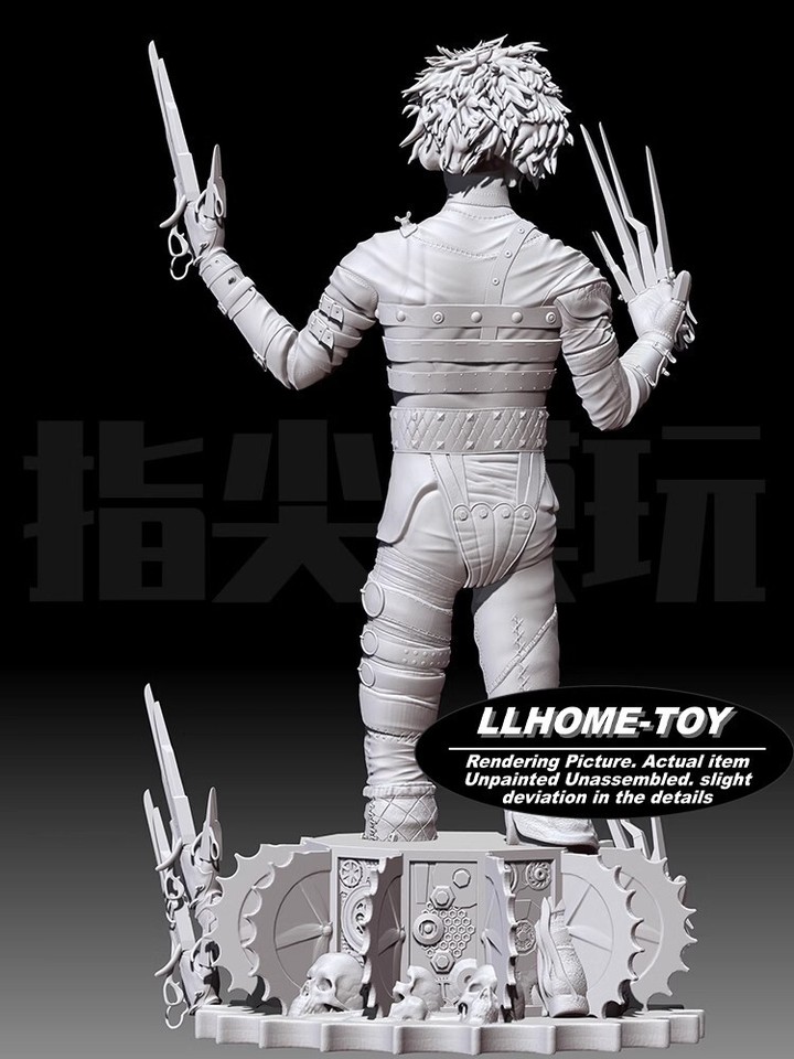 Anime movie Edward Scissorhands Robot battle stand Resin 3D Print GK ...