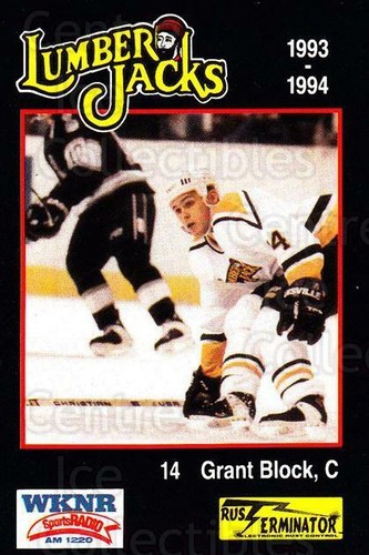 1993-94 Cleveland Lumberjacks #12 Grant Block | eBay