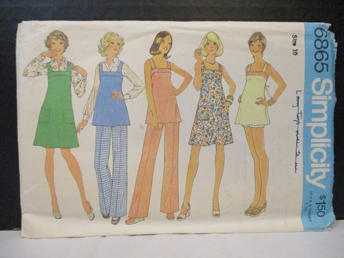 Simplicity Pattern 6865 Maternity Dress Jumper Top Pants Shorts Miss ...