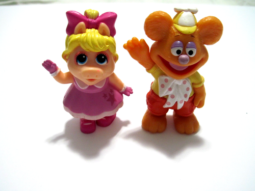 Disney Jr. Muppet Babies Miss Piggy Fozzie Action Figures Set of 2 2.25 ...