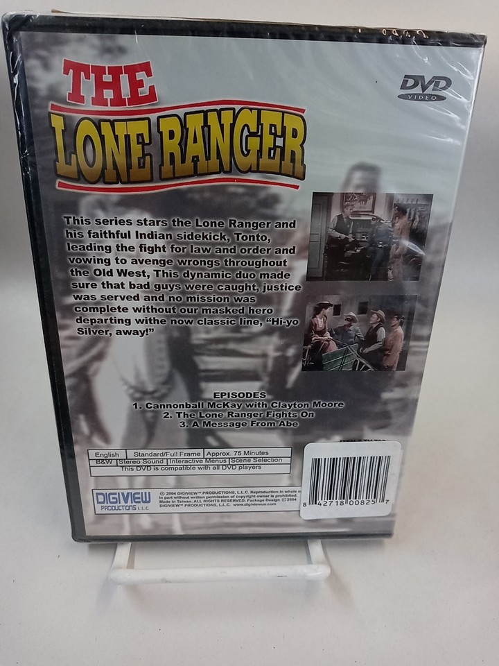 The Lone Ranger (DVD, 2004) 3- episodes starring Clayton Moore | eBay