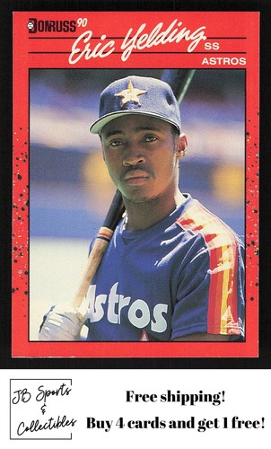 1990 Donruss Rookie Eric Yelding #123 Houston Astros | eBay