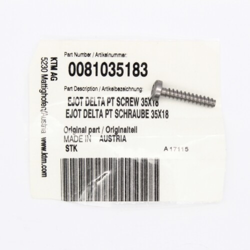 KTM Ejot Delta PT Screw Part Number 0081035183 | eBay