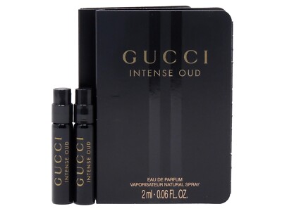 GUCCI INTENSE OUD EAU DE PARFUM 2.0ml .06fl oz x 2 COLOGNE PERFUME ...