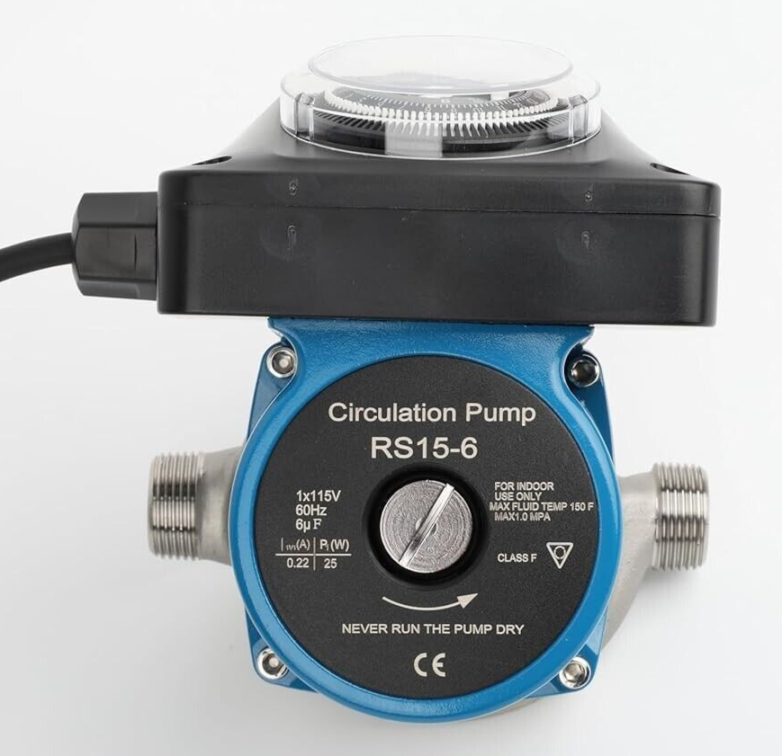 Hot Water Recirculating Pump Sensor Valve Kit Timer Instant Hot Water ...