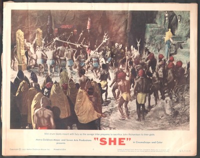 Lobby Card: She 11x14 Lobby Card #8 John Richardson Human Sacrifice | eBay