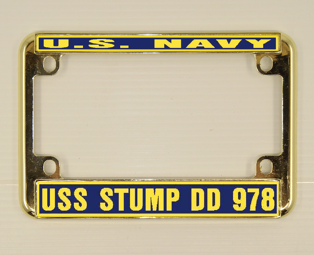 USS STUMP DD 978 License Plate Frame U S Navy USN Military Car-Truck ...