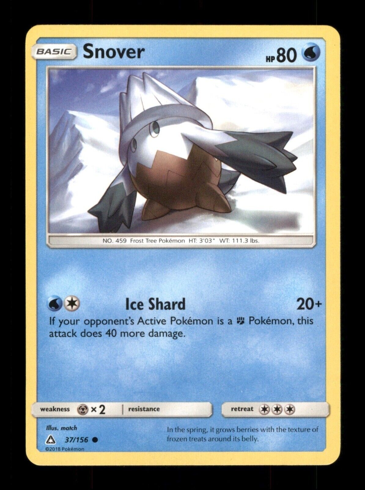 Pokemon Snover 37/156 Ultra Prism (2018) | eBay