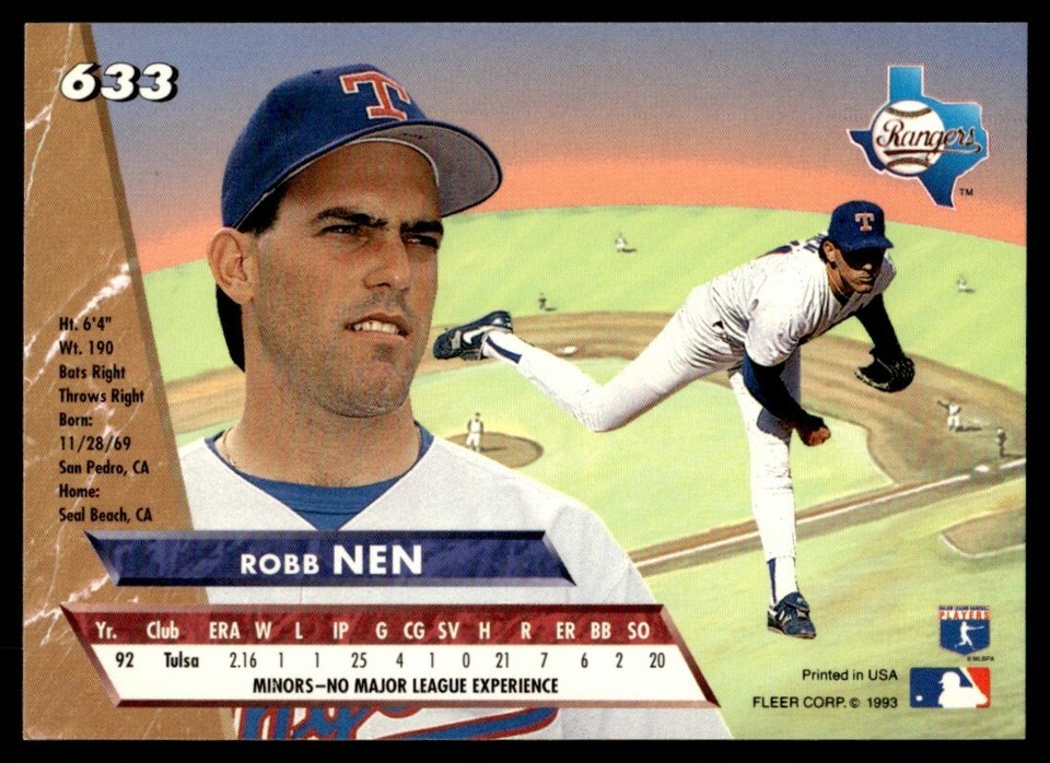 1993 Ultra #633 Robb Nen Texas Rangers | eBay