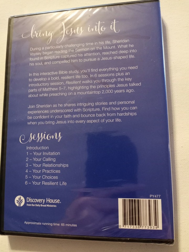 New RESILIENT 6 Session DVD Study Sheridan Voysey DVD Our Daily Bread ...