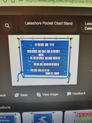 Lakeshore Extra Wide Adjustable Pocket Chart Stand | eBay